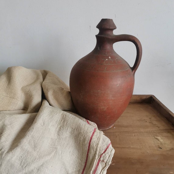 Earthy Terracotta Vintage Earthenware Clay Handmade Pottery - Etsy
