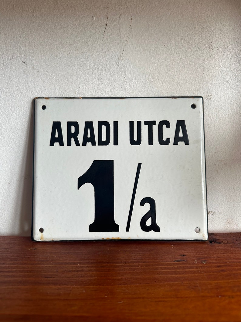 House Number Badge Door Fitting, Sign Number 1 a One, Vintage Decor ...