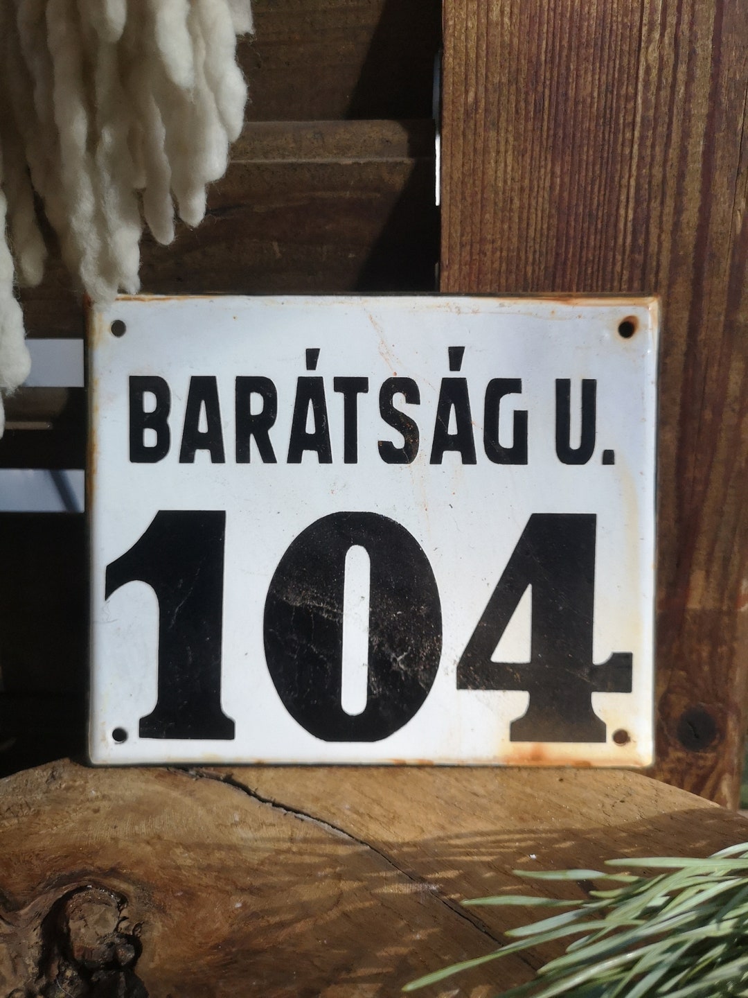 RES House Number Badge Door Fitting, Sign Number 9 Nine, Vintage Decor ...
