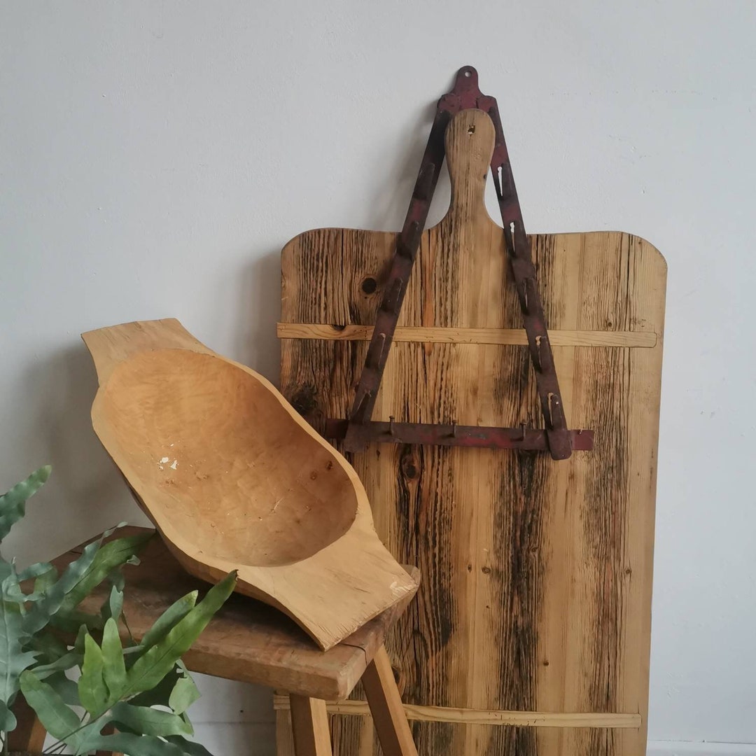 Huge Romanian Wooden Bakers Dough or Chopping Board Rustic Vintage ...