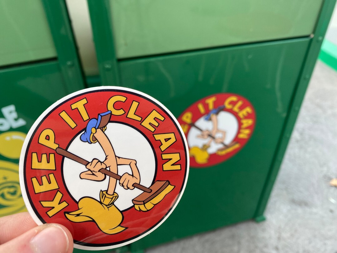 Keep It Clean Toontown Vinyl Sticker - Etsy