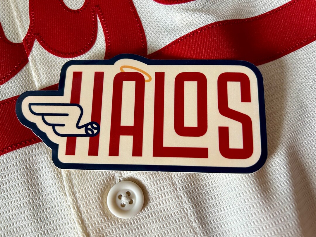 Halos Baseball Vinyl Sticker - Etsy