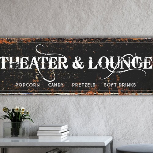 Modern Farmhouse Wall Decor Family Theater Sign Large Rustic - Etsy