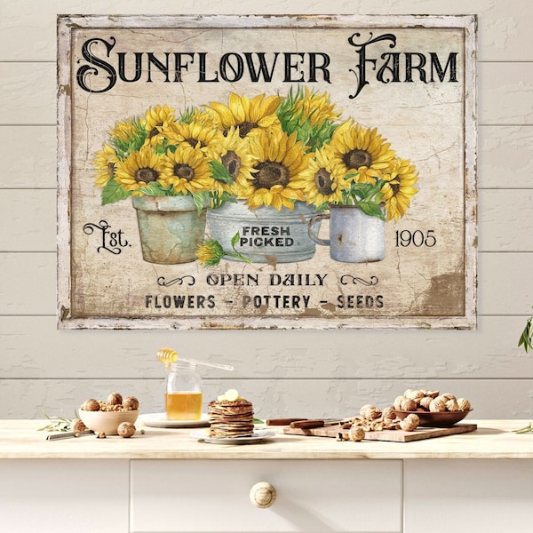 Sunflower Canvas - Etsy