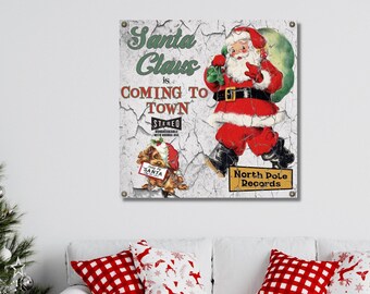 Santa is Coming Sign - Etsy