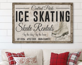 Ice Skate Sign - Etsy