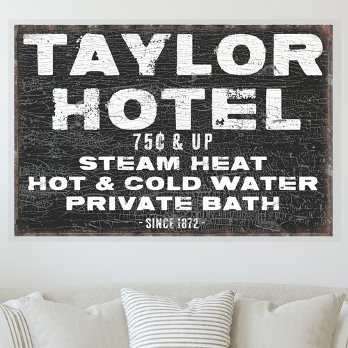 Personalized Hotel Sign Personalized Gifts Vintage Decor - Etsy