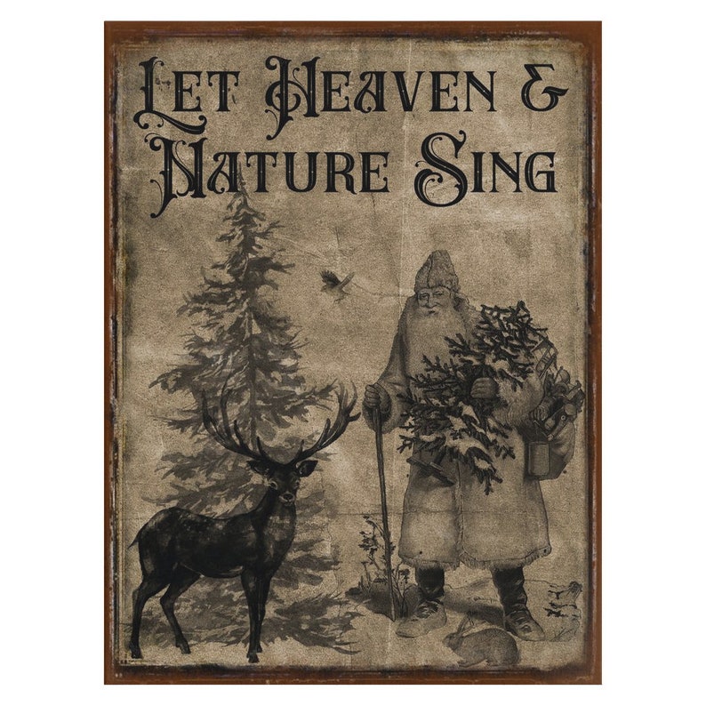 Let Heaven and Nature Sing Christmas Decor Vintage - Etsy