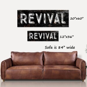 Revival Sign, Large Canvas Sign, Modern Farmhouse Decor, Christian ...
