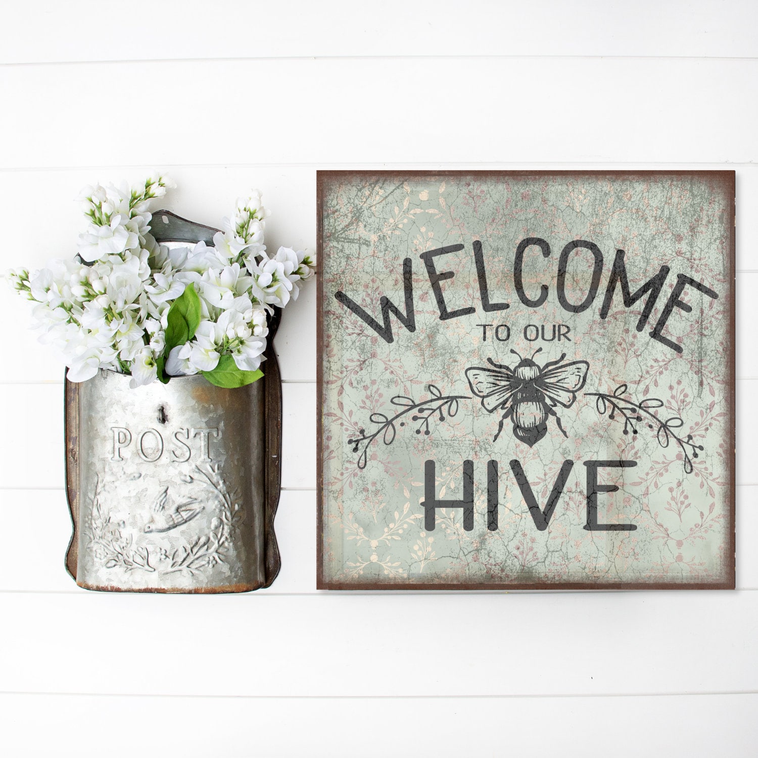 Welcome To Our Hive Sign Modern Farmhouse Home Decor Vintage | Etsy