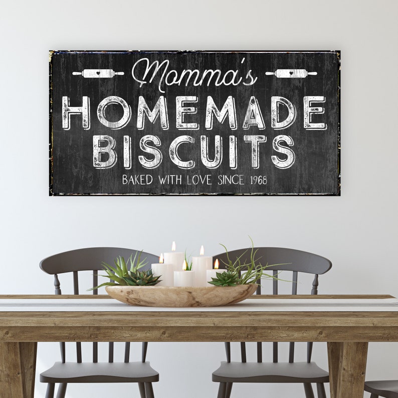 Momma's Homemade Biscuits Sign Custom Modern Farmhouse | Etsy