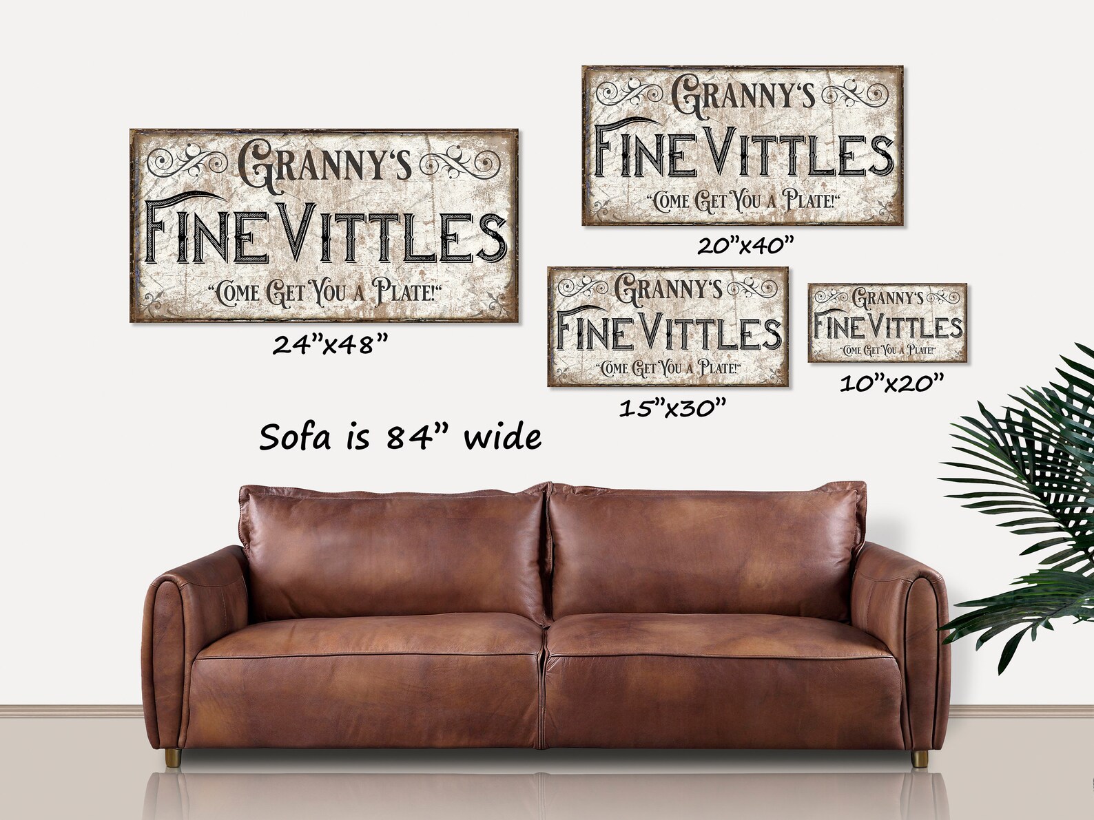Vintage Granny's Fine Vittles Sign Modern Farmhouse | Etsy