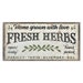 Fresh Herbs Sign, Modern Farmhouse Decor, Large Canvas Sign, Farmhouse ...