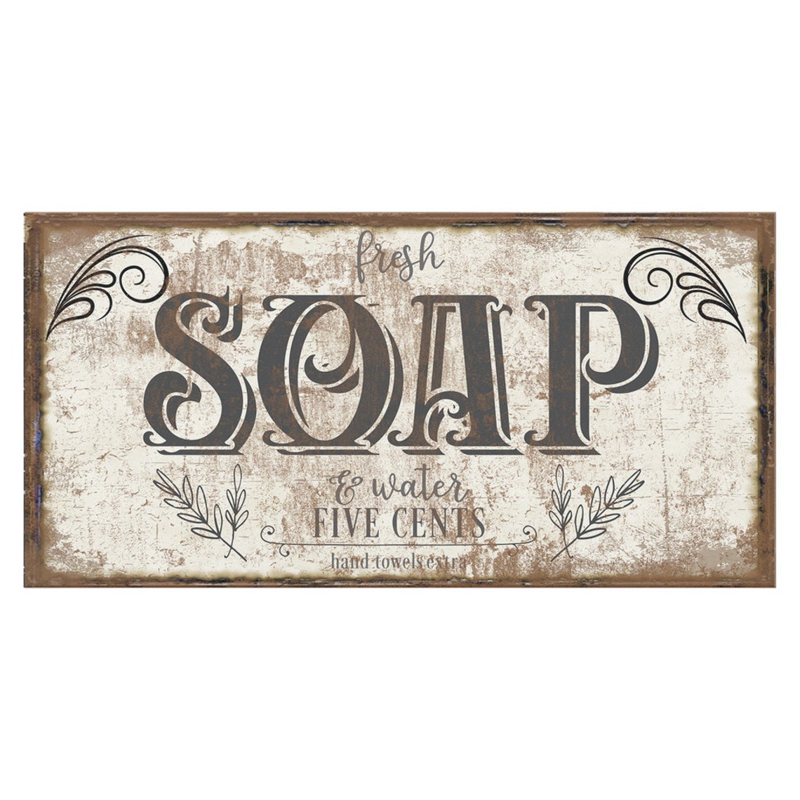 Fresh Soap and Water Sign Modern Farmhouse Decor Vintage - Etsy
