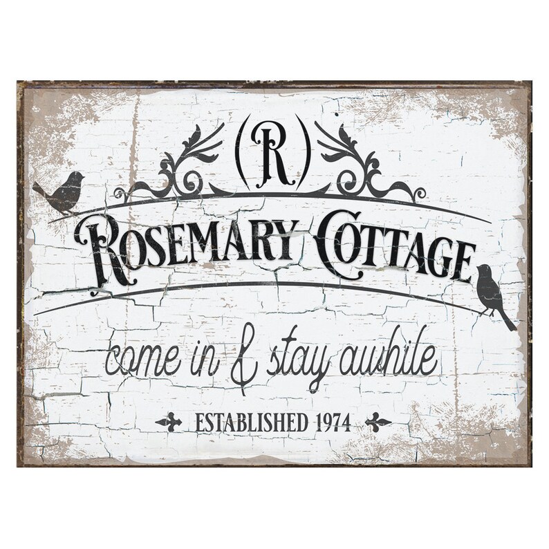 Custom Cottage Sign Personalized Sign Cottage Decor Large - Etsy