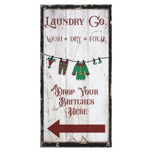 Elf Laundry Co Sign Modern Farmhouse Decor Large Canvas Wall - Etsy