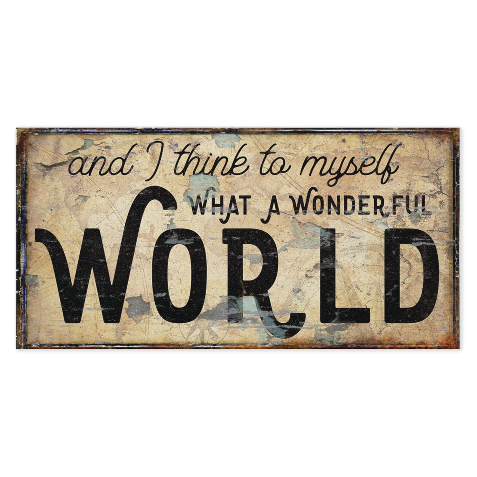 What A Wonderful World Sign, Modern Farmhouse Wall Art, Modern ...