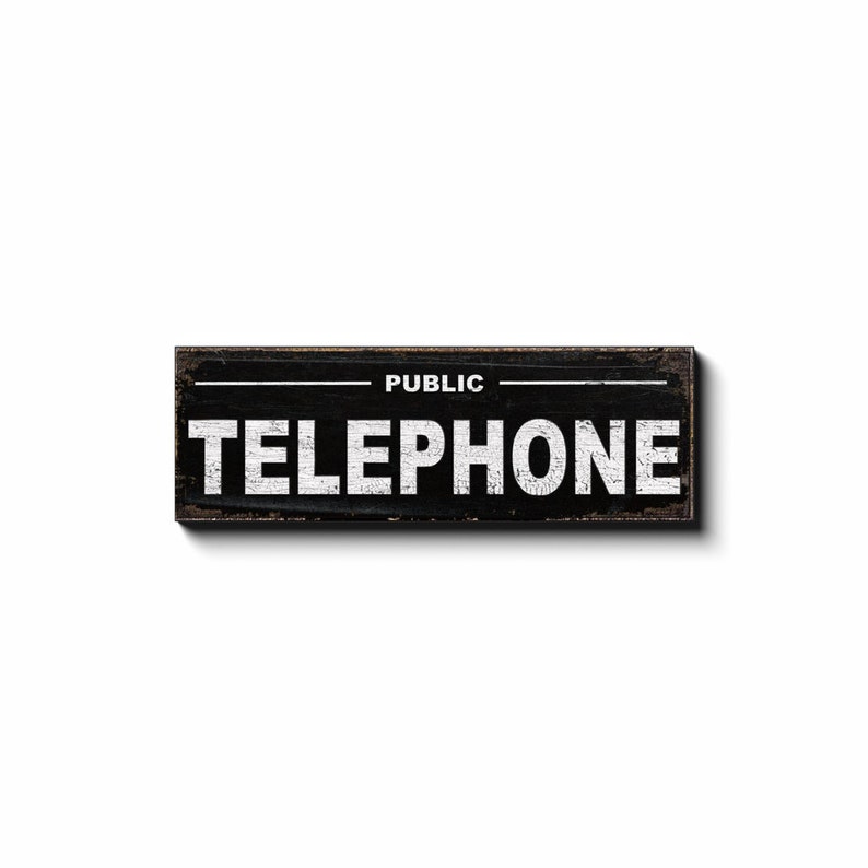 Vintage Telephone Sign Faux Metal Sign Large Canvas Sign - Etsy