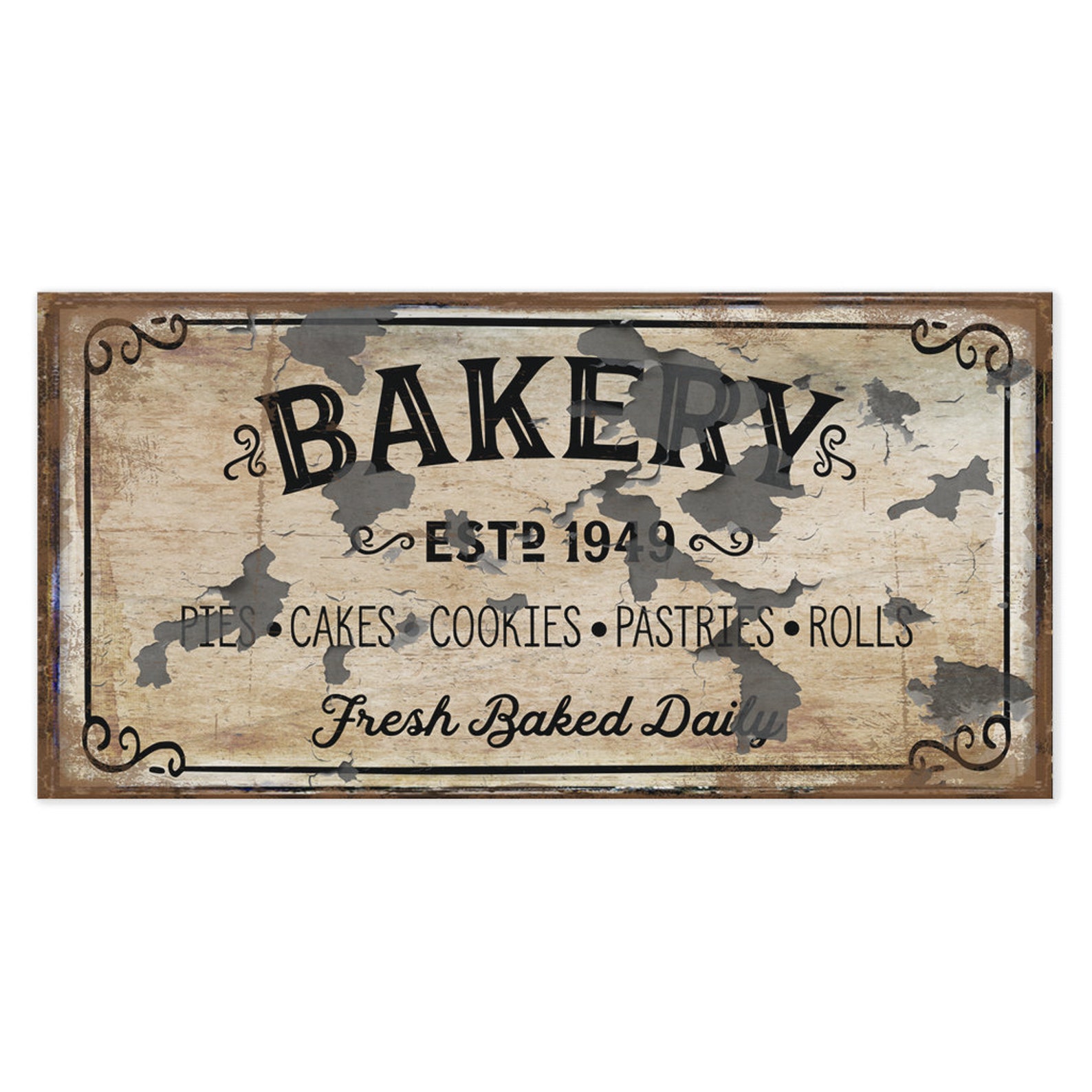 Vintage Bakery Sign Modern Farmhouse Decor Vintage Signs - Etsy