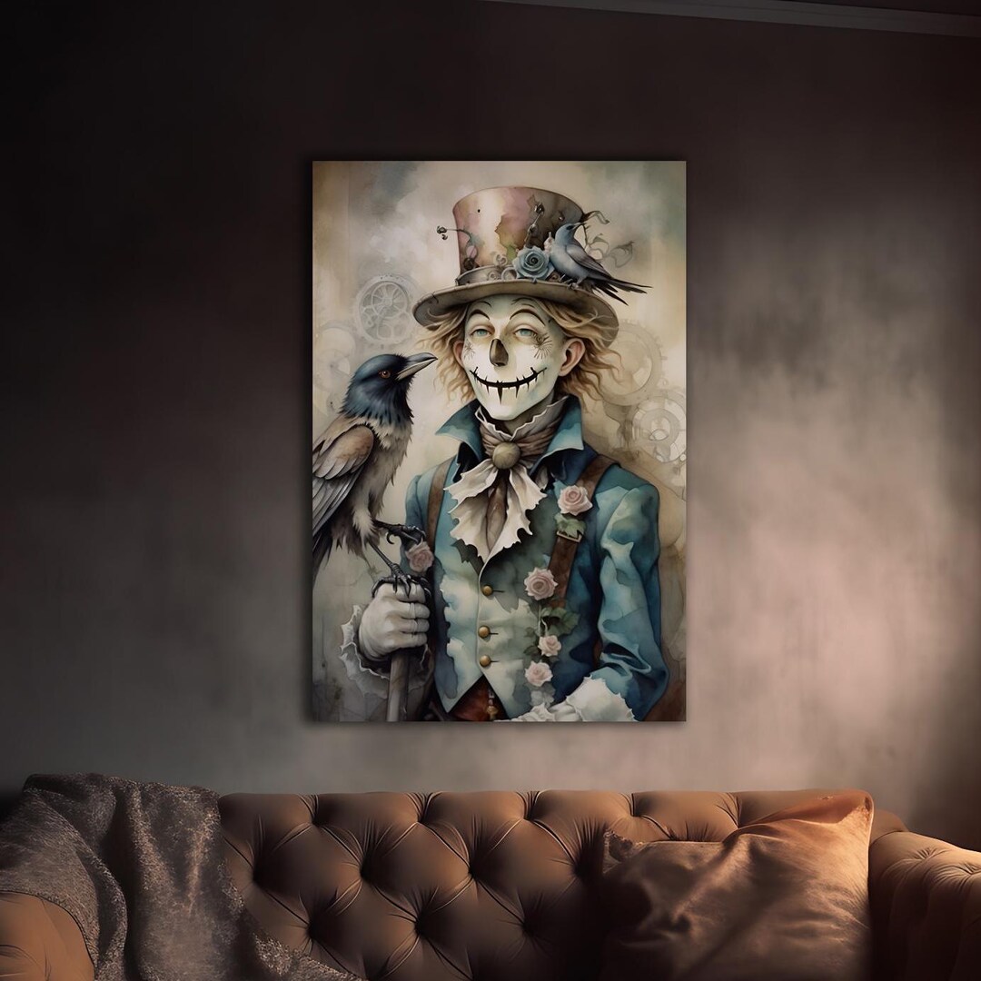 Steampunk Scarecrow Wizard of Oz Canvas Art, Wall Decor, Home Office ...