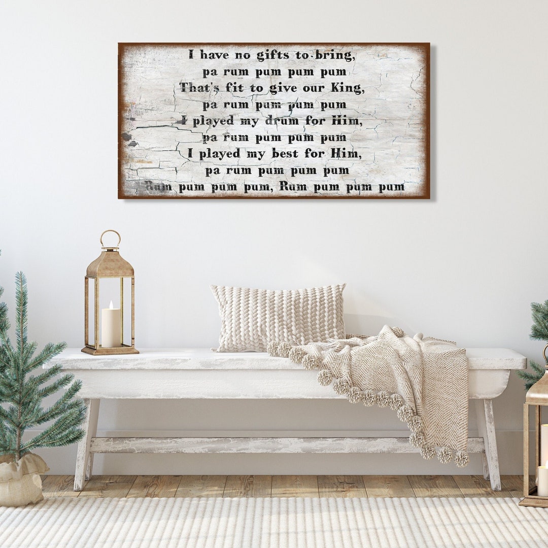 Little Drummer Boy Canvas Sign: Vintage Christian Christmas Decor - Etsy