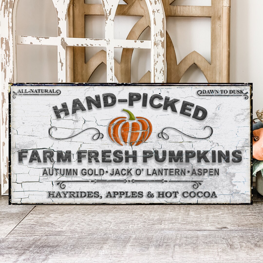 Farm Fresh Pumpkins Sign, Fall Signs, Fall Wall Decor, Modern Farmhouse ...