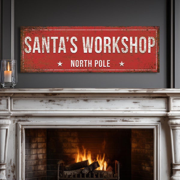 Outdoor Santa Workshop Sign - Etsy