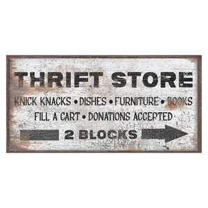 Thrift Store Sign, Modern Farmhouse Decor, Large Canvas Wall Art ...