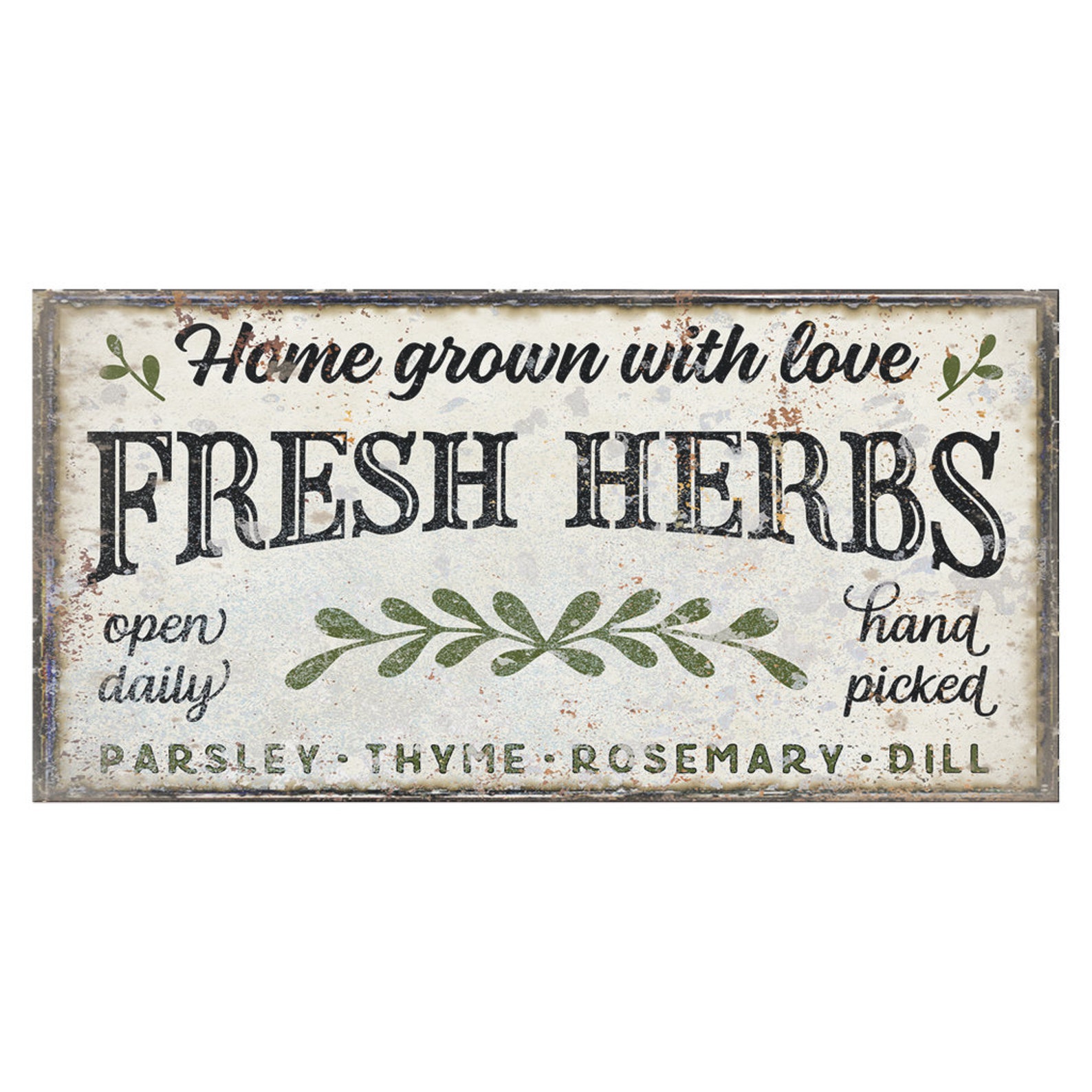 Fresh Herbs Sign Modern Farmhouse Decor Large Canvas Sign - Etsy