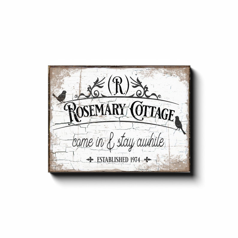 Custom Cottage Sign Personalized Sign Cottage Decor Large - Etsy