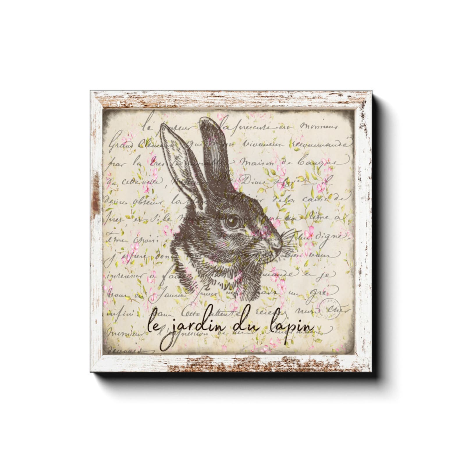 The Rabbits Garden Sign Le Jardin Du Lapin French Country | Etsy