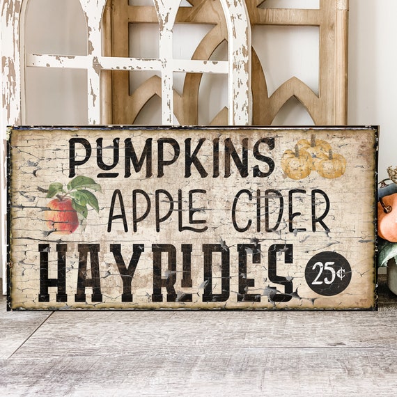 Hayrides Sign Modern Farmhouse Fall Decor Fall Decor - Etsy