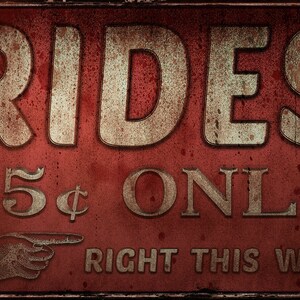 Vintage Carnival Sign, Canvas Wall Art, Faux Metal Sign, Vintage ...