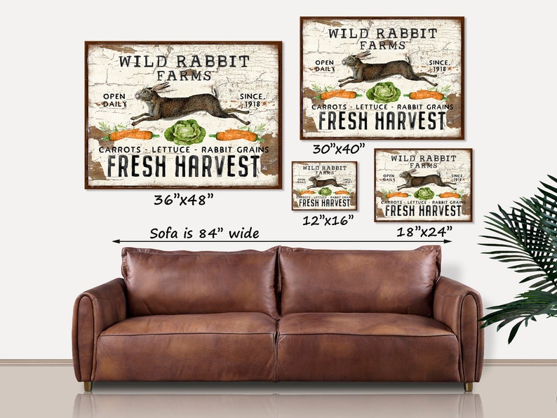 Wild Rabbit Farms Easter Sign Vintage Easter Decor Large - Etsy