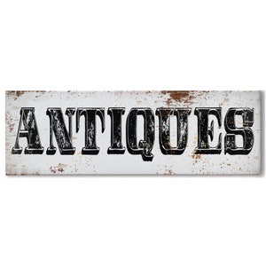 Antiques Sign, Large Canvas Wall Art, Vintage Decor, Antique Decor ...