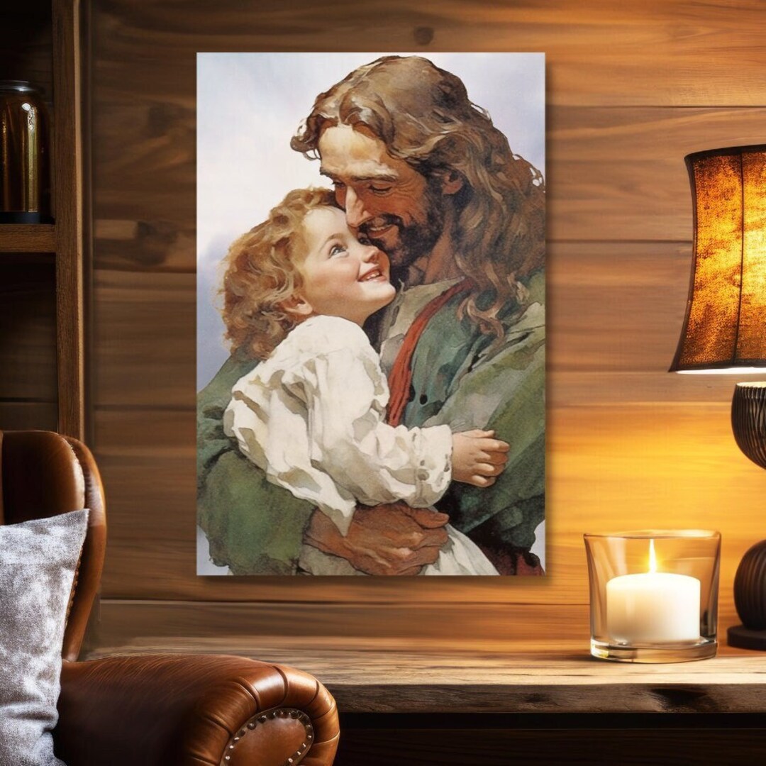 Christian Home Decor Divine Embrace Jesus Wall Art - Etsy