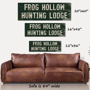 Custom Hunting Lodge Canvas Sign, Personalized Gifts for Him, Lodge ...