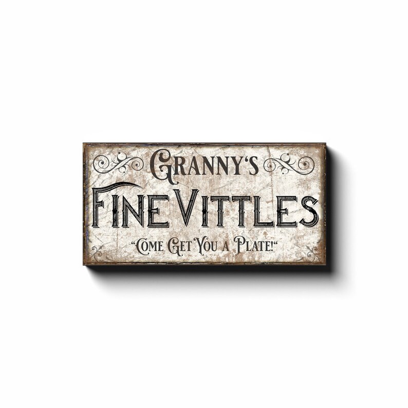 Vintage Granny's Fine Vittles Sign Modern Farmhouse | Etsy