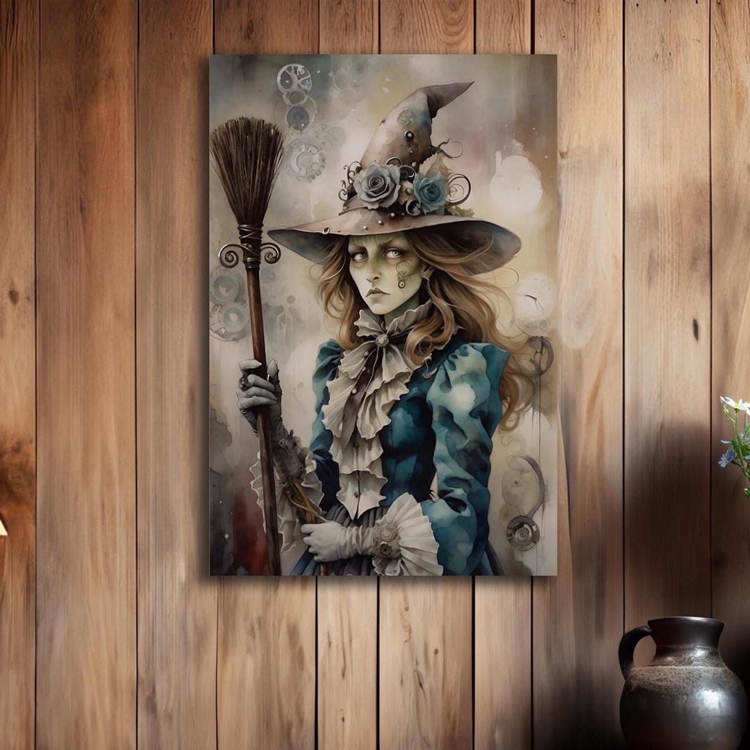 Steampunk Wicked Witch Canvas Print: Wizard of Oz Fantasy Art - Etsy