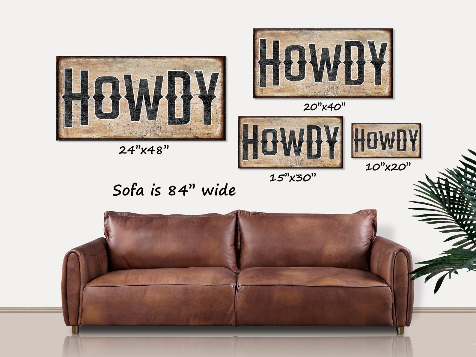 Howdy Canvas Sign: Modern Farmhouse Western Wall Art - Etsy
