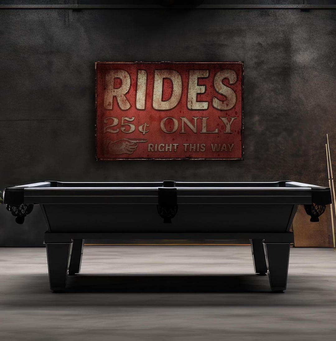 Vintage Carnival Sign, Canvas Wall Art, Faux Metal Sign, Vintage ...