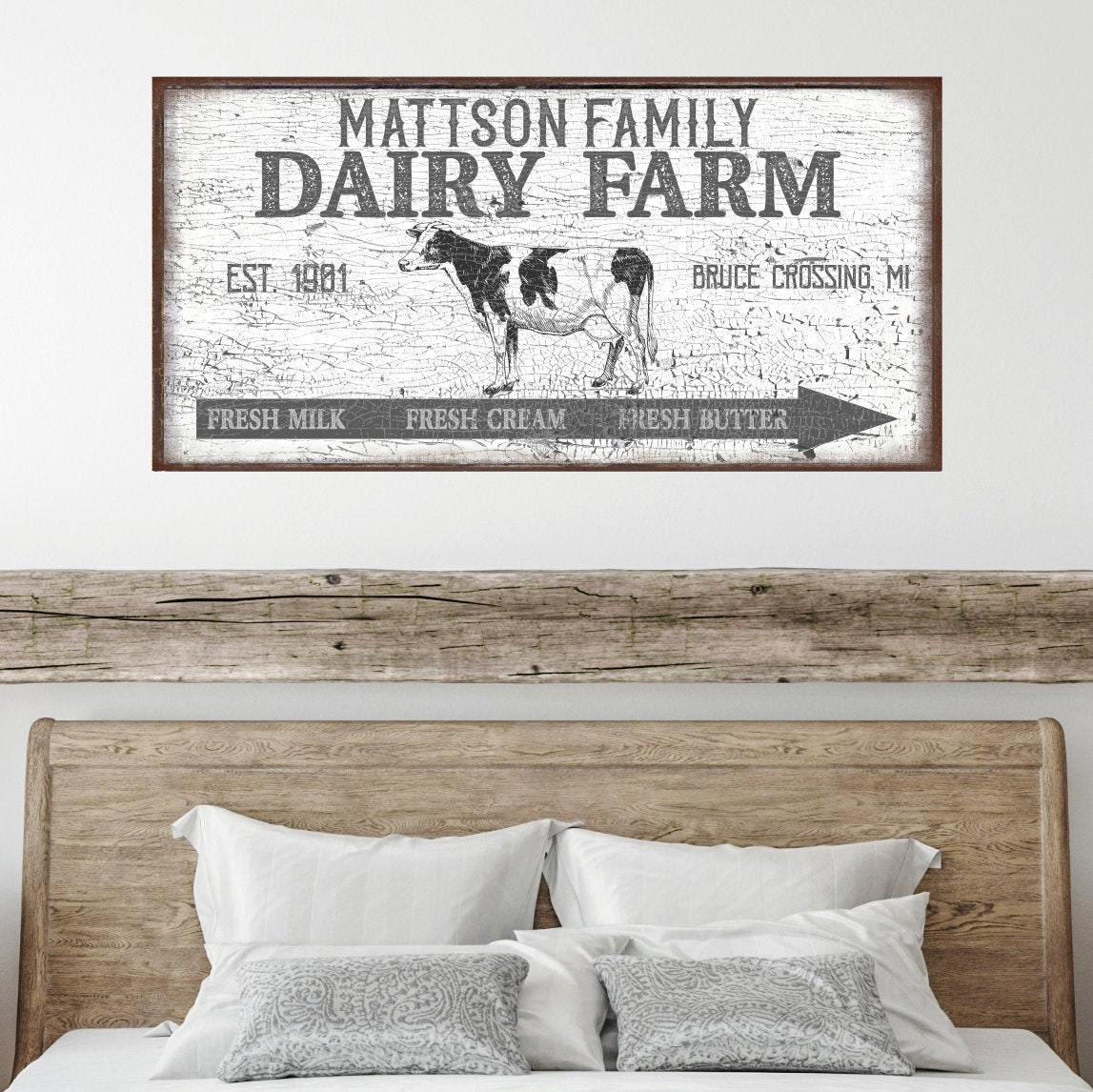 Personalized Dairy Farm Sign Modern Farmhouse Decor Dairy - Etsy UK