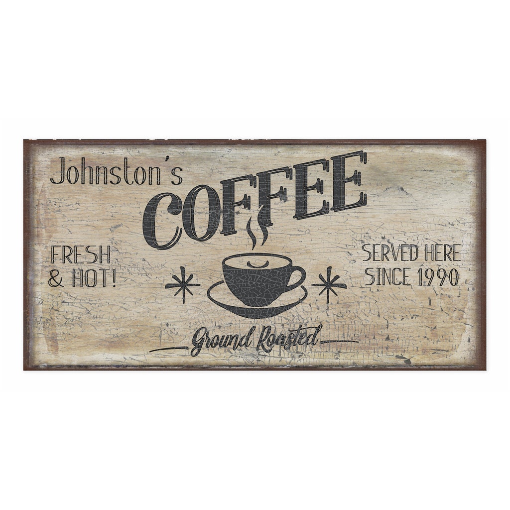 Custom Coffee Sign Modern Farmhouse Decor Coffee Bar Decor | Etsy