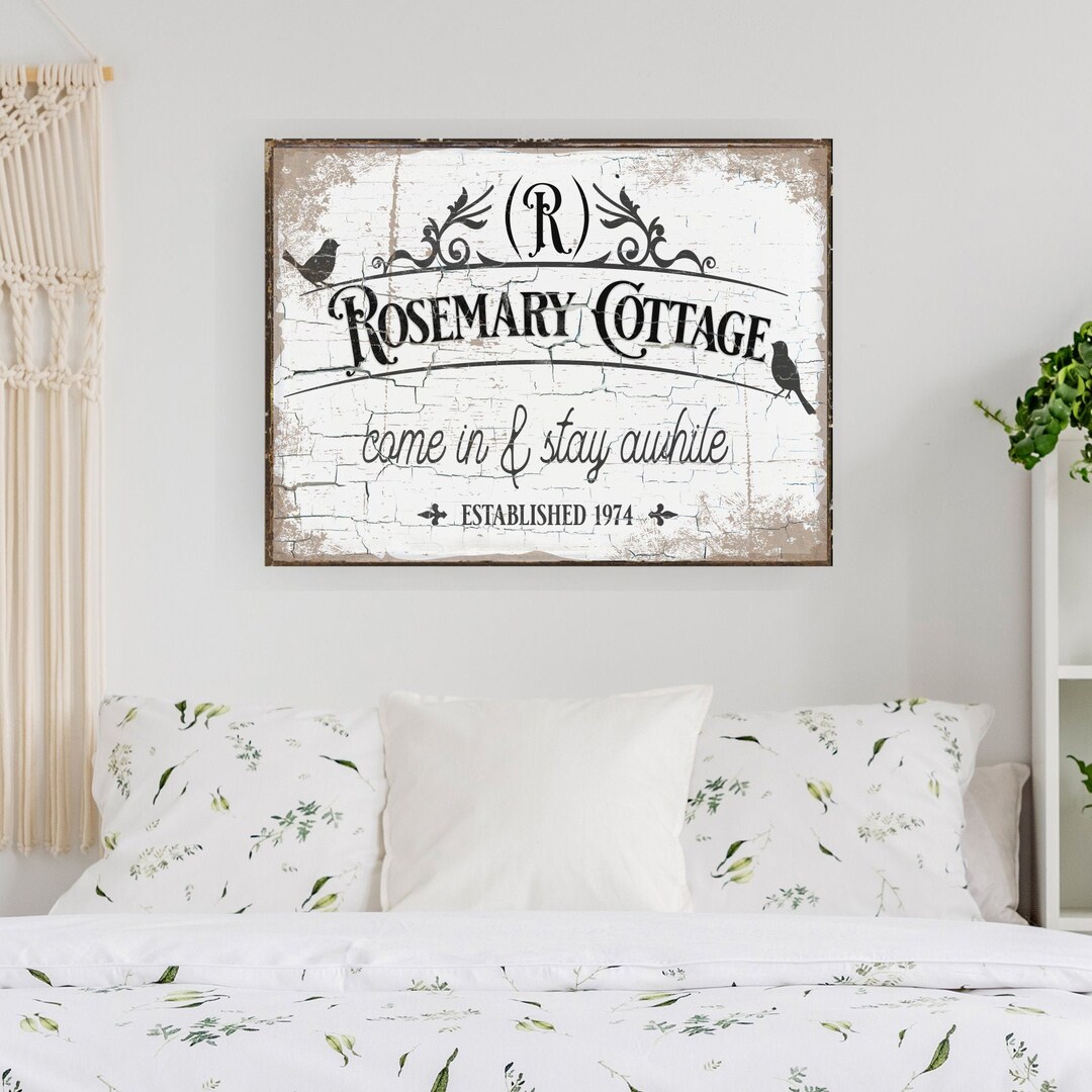 Custom Cottage Sign, Personalized Sign, Cottage Decor, Large Canvas ...