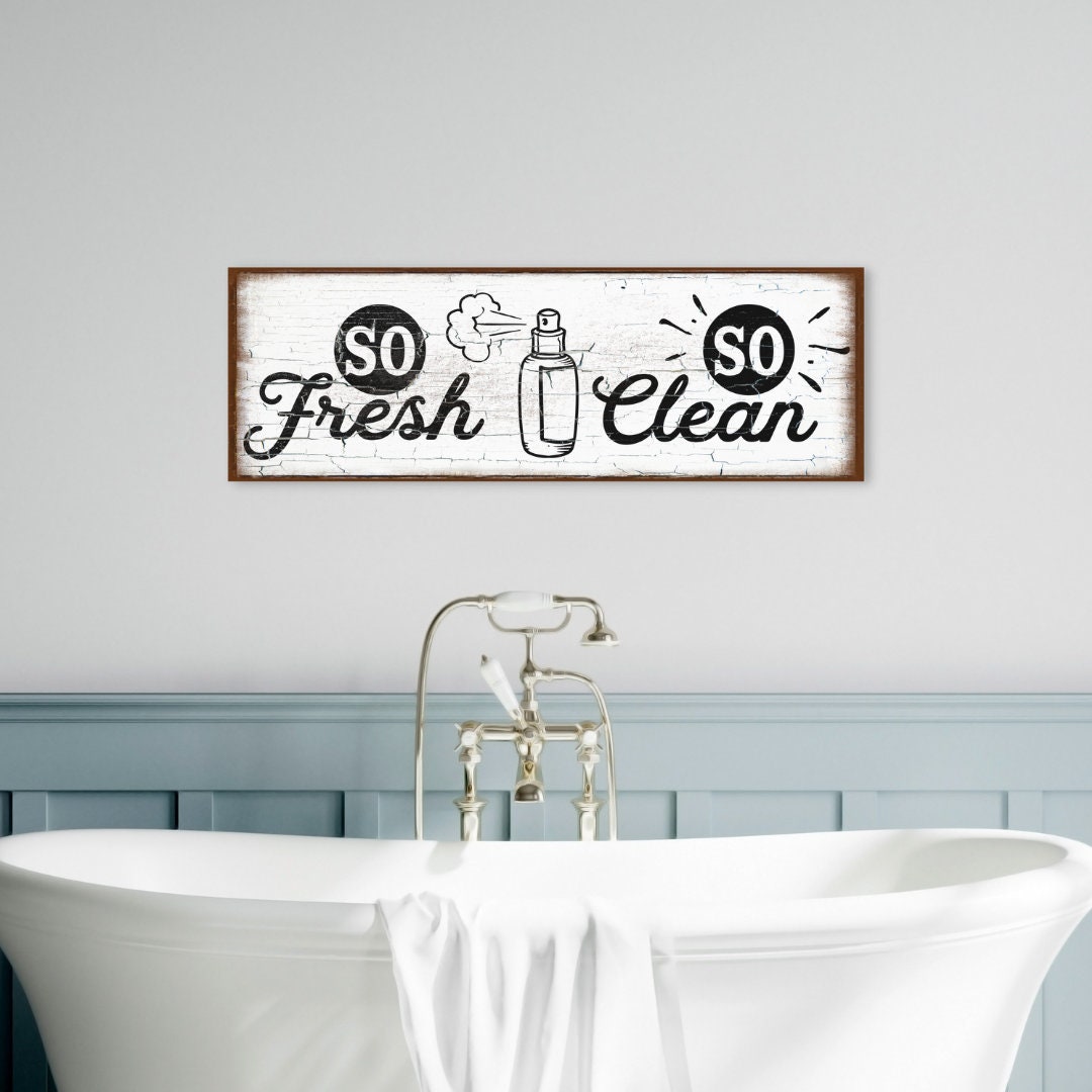 So Fresh so Clean Sign, Large Canvas Sign, Modern Farmhouse Decor ...