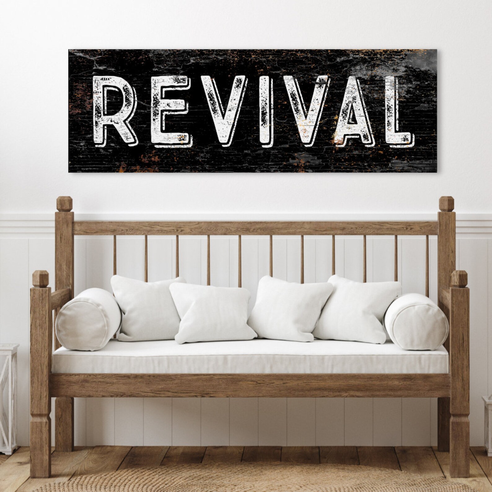 Revival Sign Large Canvas Sign Modern Farmhouse Decor | Etsy