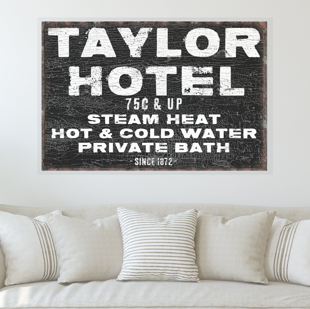 Personalized Hotel Sign, Personalized Gifts, Vintage Decor, Vintage ...