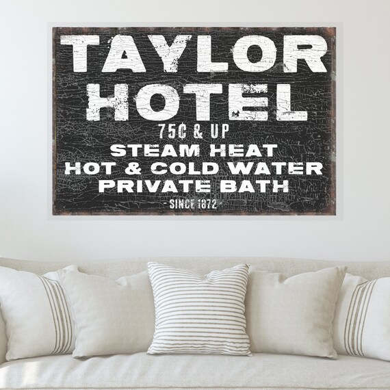 Personalized Hotel Sign Personalized Gifts Vintage Decor | Etsy