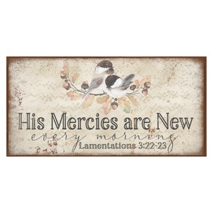 His Mercies Are New Every Morning, Christian Gifts, Christian Canvas ...