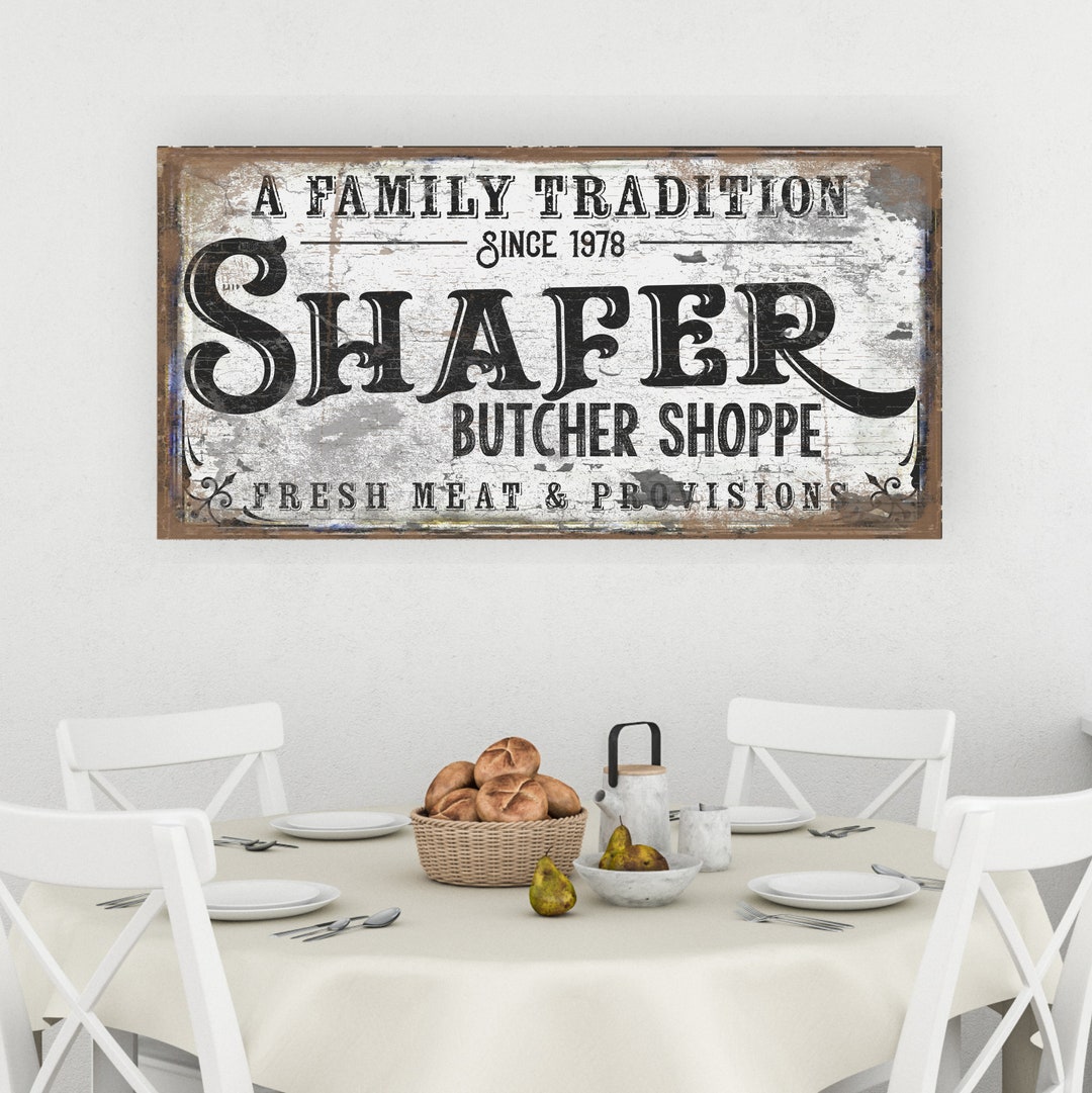 Custom Butcher Shoppe Sign Modern Farmhouse Decor Large - Etsy